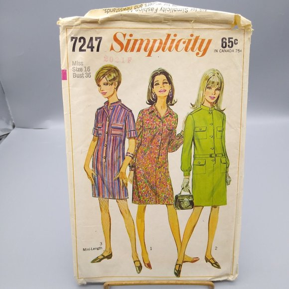 Simplicity | Office | Vintage Sewing Pattern Simplicity 7247 Misses 967 ...